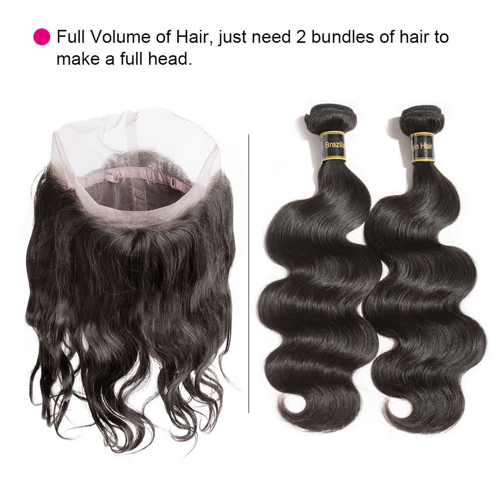 Human Hair 360 Body Wave Full Frontal - IS-3