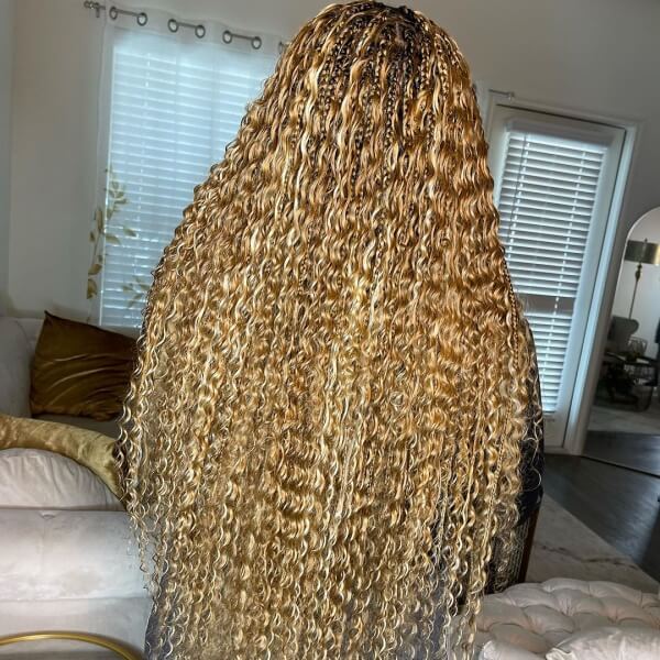 (#27/#613) Piano Double Drawn Deep Wave Bulk Human Braiding Hair