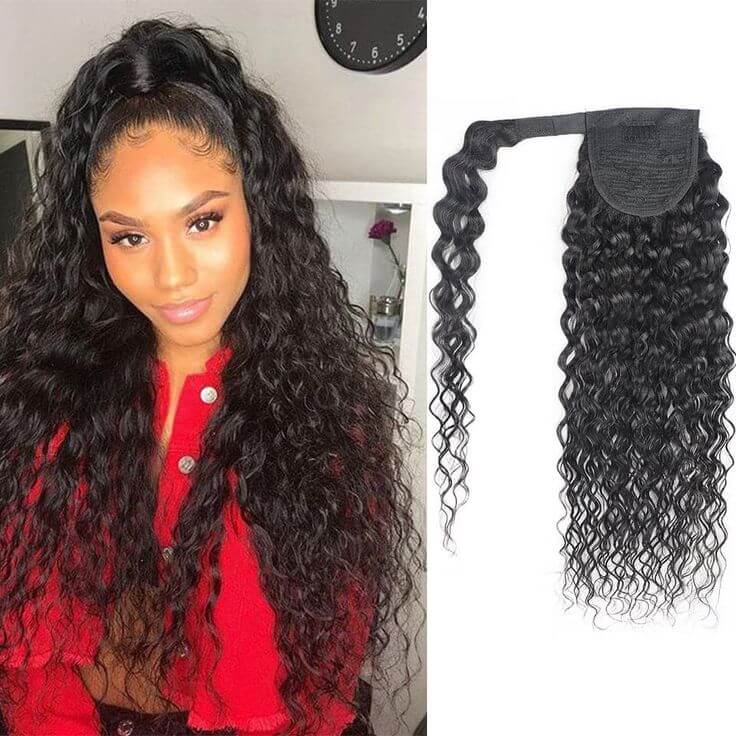 Deep Curly Ponytail Human Hair Extensions - MH